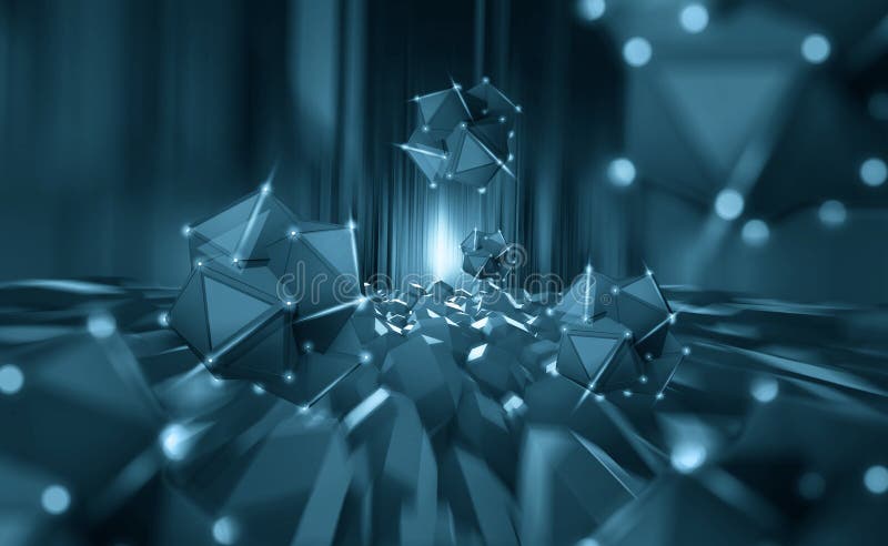 Big Data Concept. Computer Mind and Quantum Architecture 3D ...