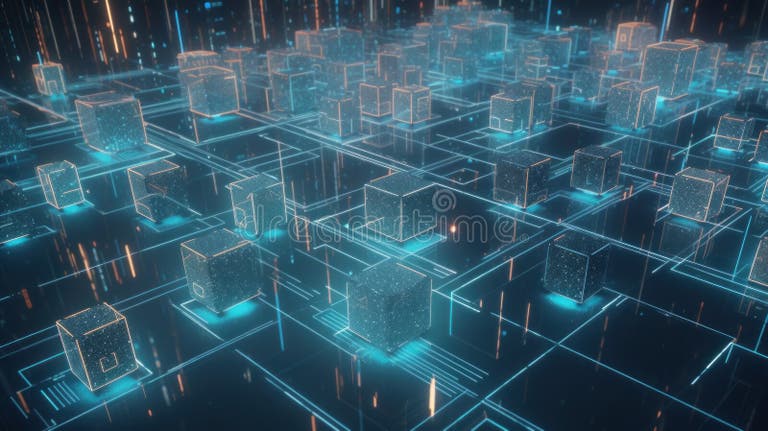 Big Data Concept Digital Data Flow Transferring Concept Generative AI Stock Illustration ...