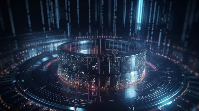 Big Data Concept Digital Data Flow Transferring Generative AI Stock ...