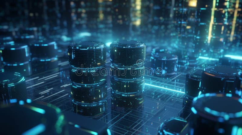 Big Data Concept Digital Data Flow Transferring Generative AI Stock ...