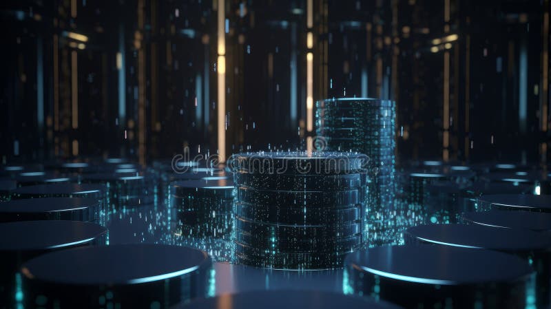 Big Data Concept of Digital Data Flow Transferring Image Generative AI ...