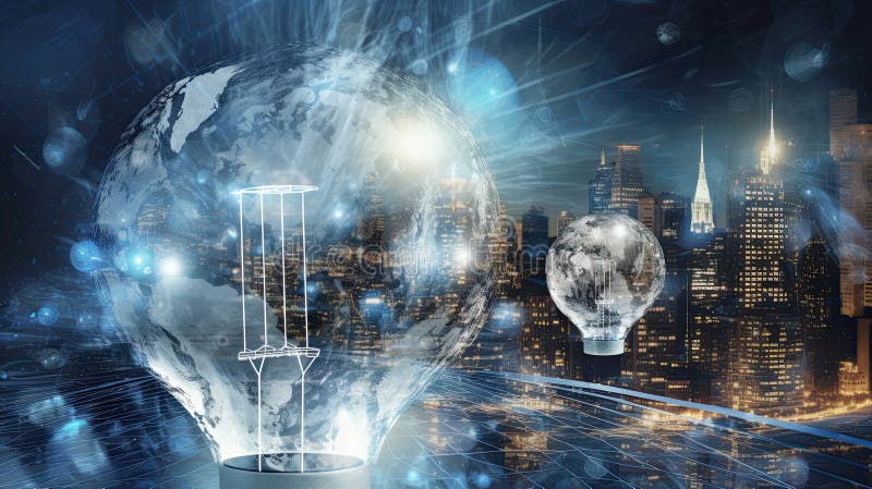 Big Data Concept. Digital Neural Network Stock Image - Image of future ...