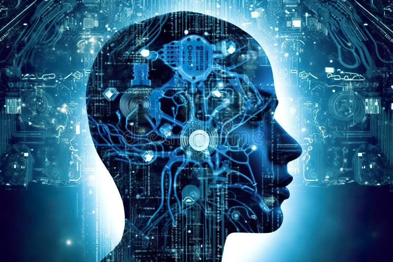 Big Data Concept. Digital Neural Network Stock Illustration ...