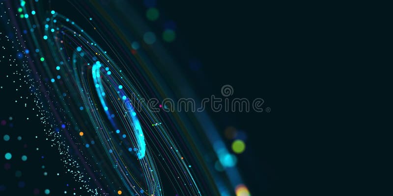 Big Data Concept. Blockchain Abstract Technological Background. Neural Networks and Artificial ...