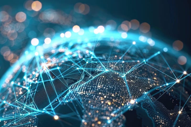 Big Data Concept. Global Information Gathering Stock Illustration ...