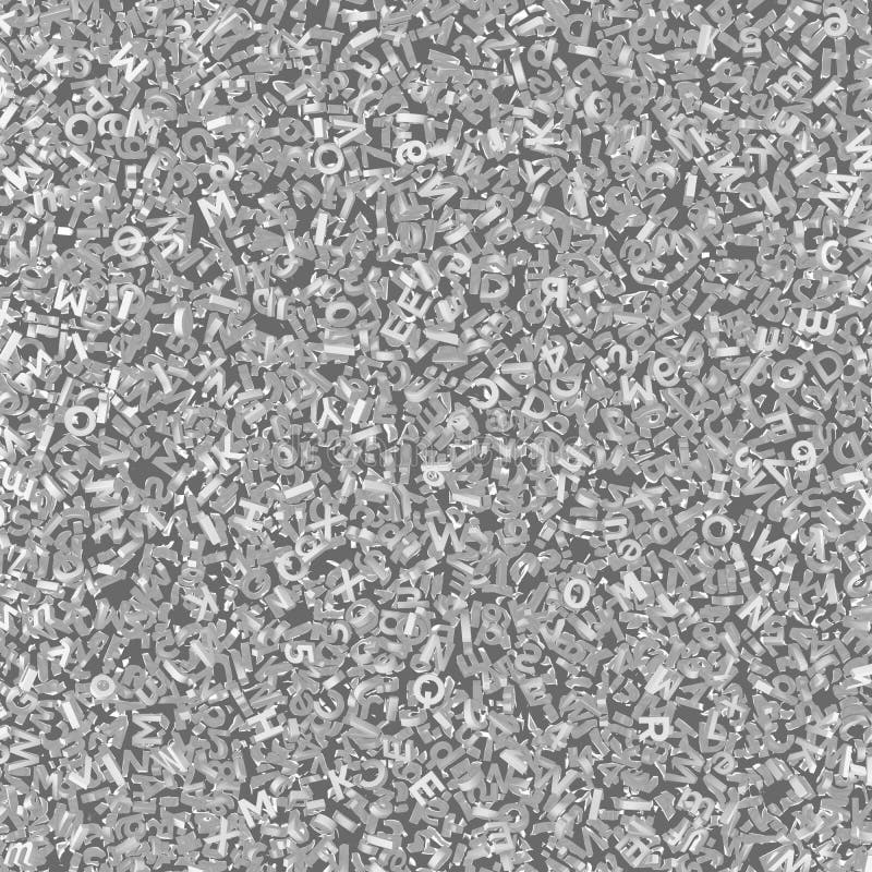 Big Data Concept, Huge Amount of Characters Background, 3D Illustration ...