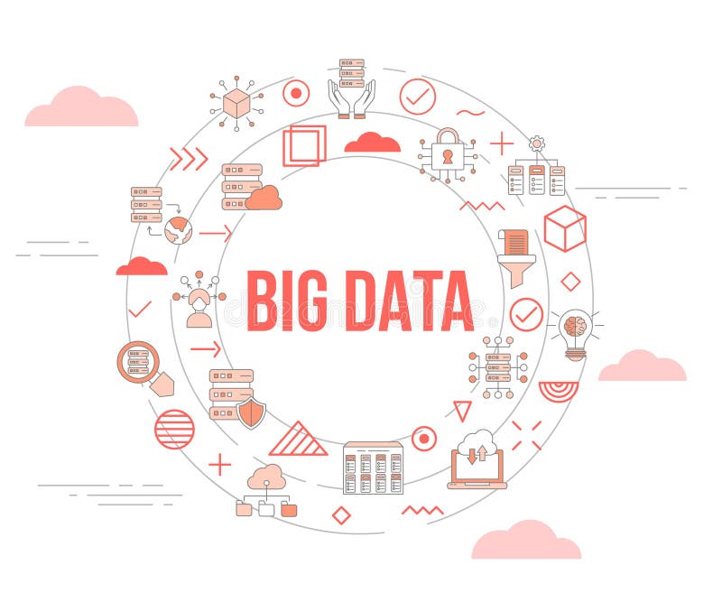 Big Data Concept with Icon Set Template Banner and Circle Round Shape ... Big Data Concept with Icon Set Template Banner and Circle Round Shape ...