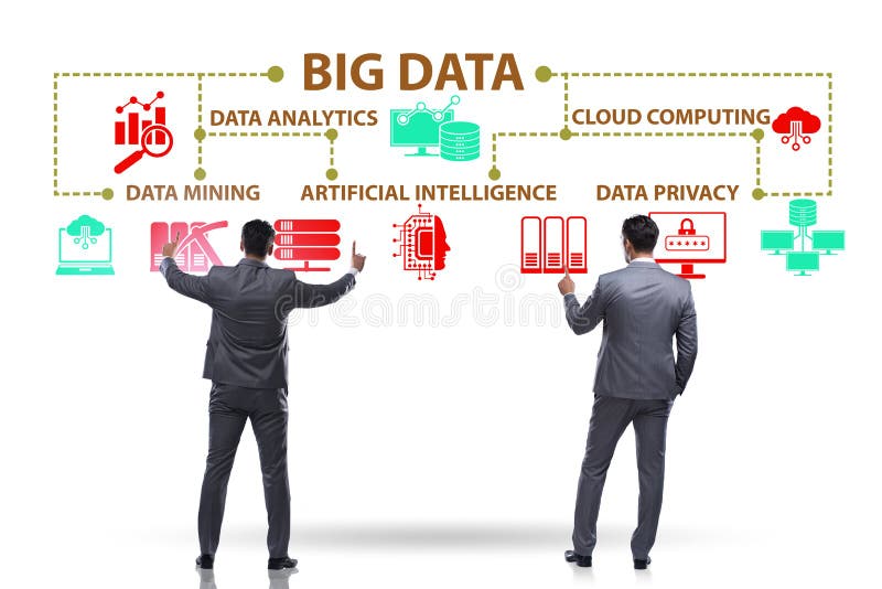Big Data Concept Illustraion in Modern Computing with Businessma Stock ...