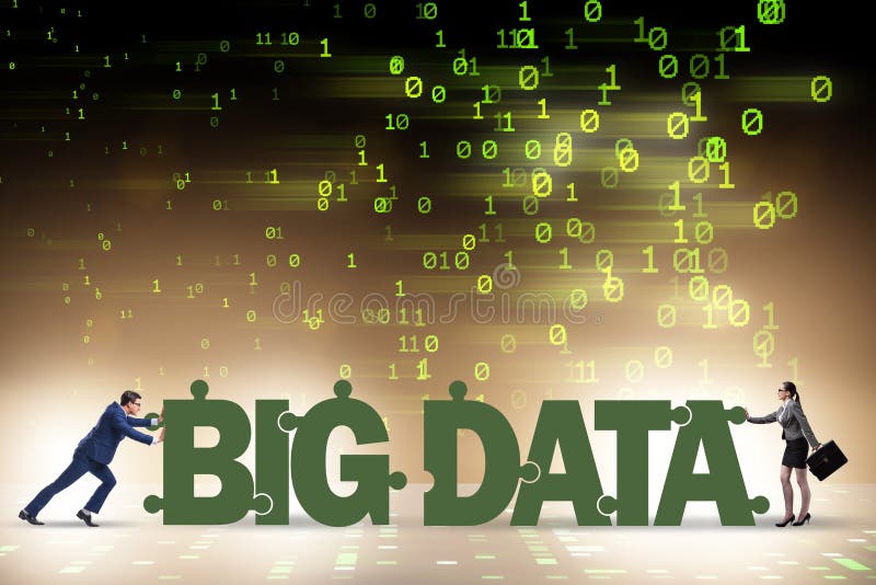 Big Data Concept with Jigsaw Puzzle Pieces Stock Image - Image of ...