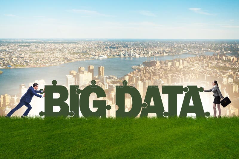 Big Data Concept with Jigsaw Puzzle Pieces Stock Image - Image of ...