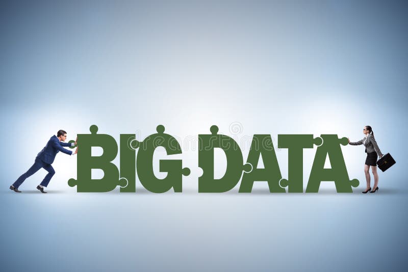 Big Data Concept with Jigsaw Puzzle Pieces Stock Image - Image of ...