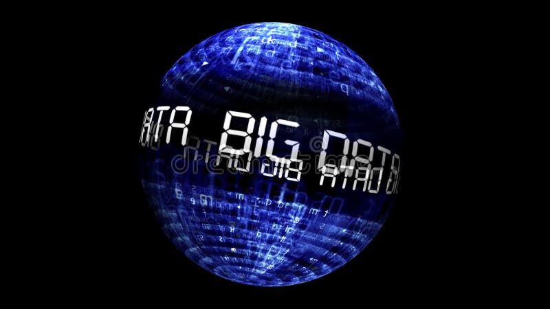Big Data Concept on Rotating Sphere Stock Video - Video of engineering ...
