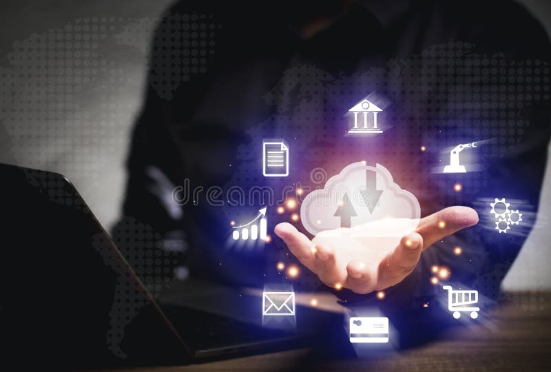 Big Data Concept Big Data Storage Based On Cloud Computing Finance Banking Industry Online