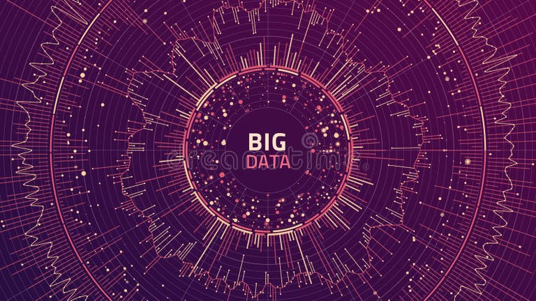 Big Data Concept Visualization. Data Complexity Representation. Abstract Radial Plot. Advanced ...