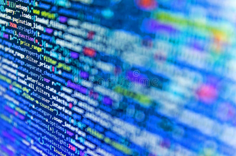 Big Data Concepts Working In Cyberspace Environment Computer Language Script Code Screen Stock 7369
