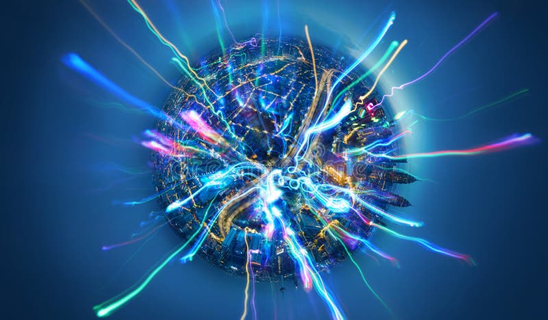 Big Data Connection Technology Concept Stock Photo - Image of glowing ...