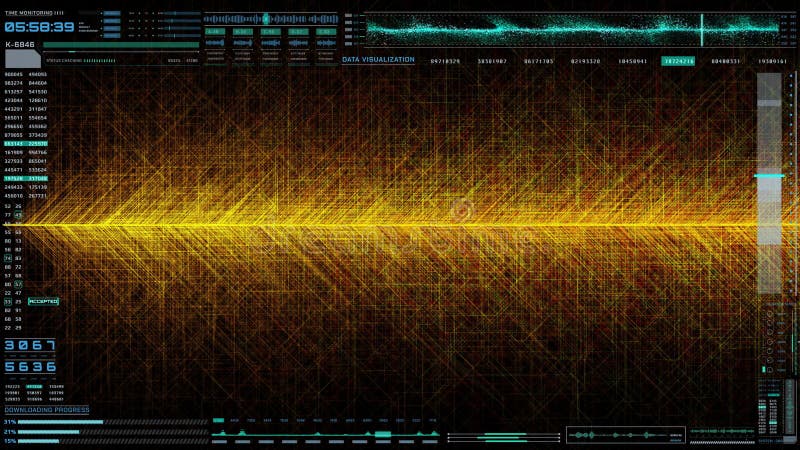 Big Data Control Panel Futuristic Technological Communication Screen ...