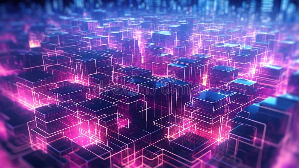 Big Data Cube Generative AI Stock Illustration - Illustration of modern ...