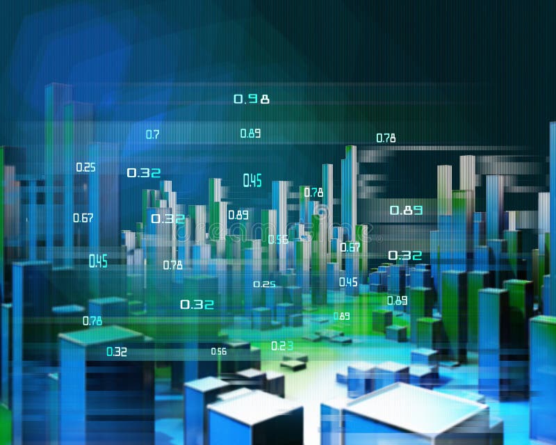 Big Data. 3D Illustration Abstract Infographic with Boxes Background ...