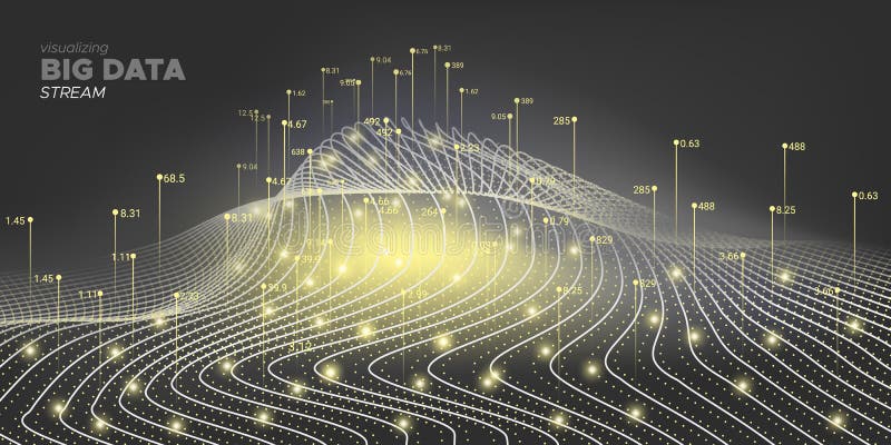 Big Data. Dark Statistic Information Stock Illustration - Illustration ...
