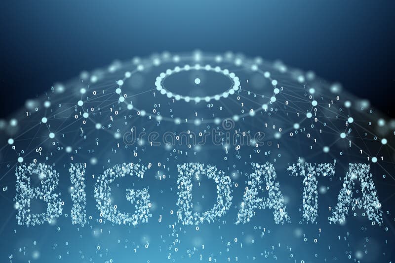 The Big Data and Data Mining Concept Illustration - 3d Rendering Stock ...
