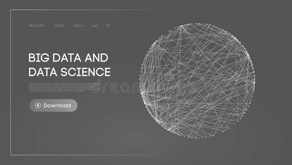 Big Data and Data Science. Futuristic Technology Data Visualisation. Stock Vector - Illustration ...