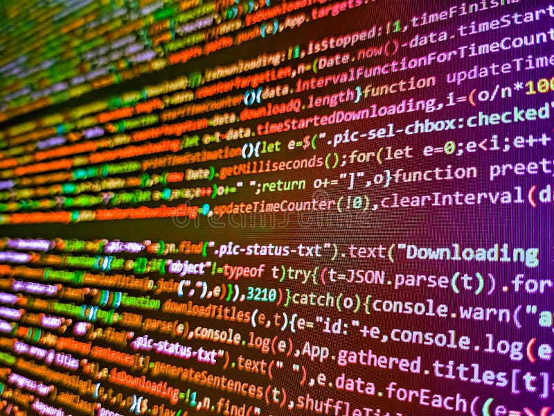 Computer Code on Laptop Web Developing. RNN Neural Network Source Code. Writing Program Code on ...