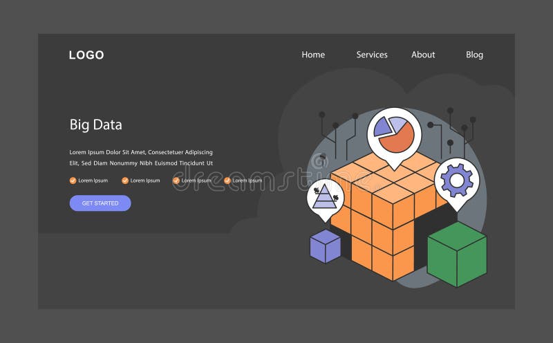 Big Data. Datasets with Advanced Stock Vector - Illustration of cloud ...