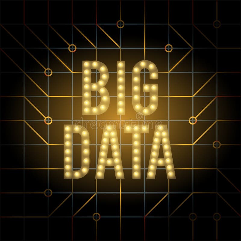 Big Data Design Concept Visualization. Futuristic Technical Background ...