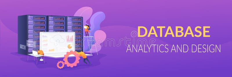 Big Data Developer Web Banner Concept. Stock Vector - Illustration of ...