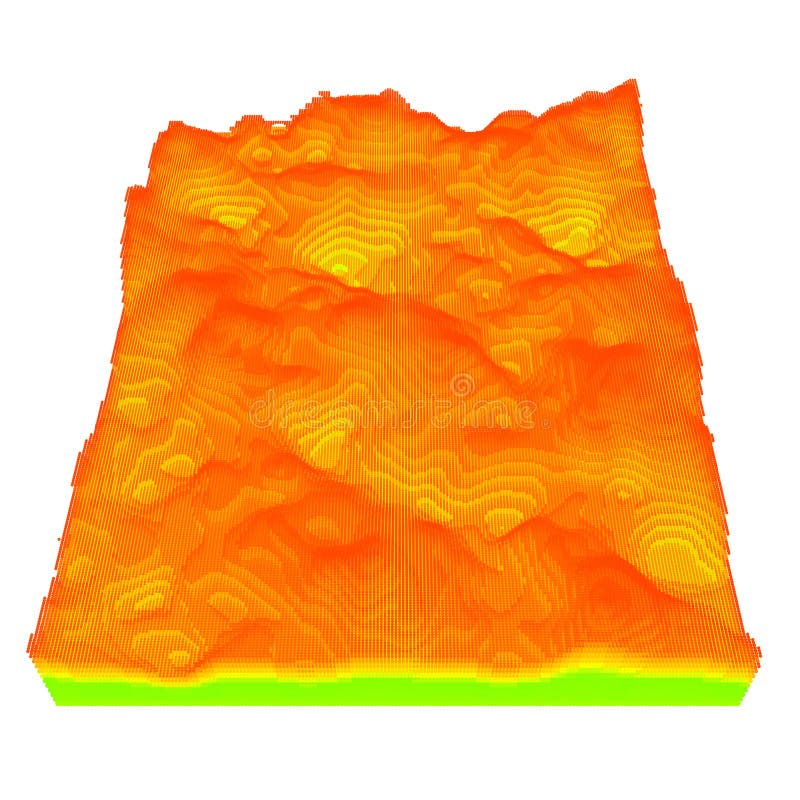 Big Data Digital Layer Landscape Cyberspace Grid Stock Illustration ...