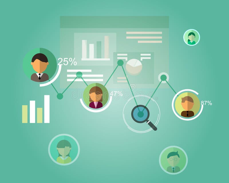 Data Driven for HR Analytics Vector Stock Illustration - Illustration ...