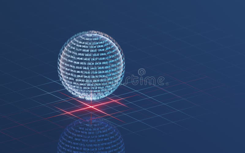 Big Data and the Earth, Information Technology Concept, 3d Rendering ...