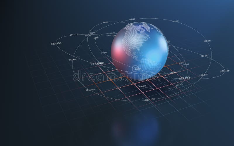 Big Data and the Earth, Information Technology Concept, 3d Rendering ...