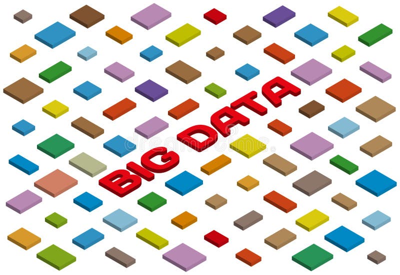 Big Data Flat Background. Data Center Minimal Style Concept Stock Vector - Illustration of info ...