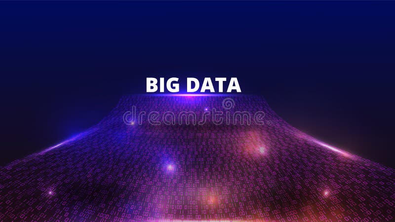 Big Data Flow Abstract Technology Background Binary Code Information Encryption Digital