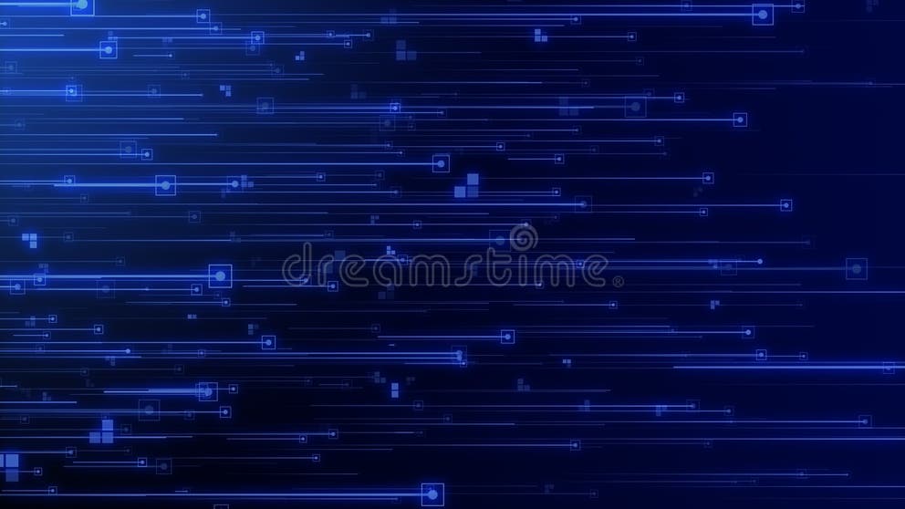 Big Data Flow Data Analysis Cloud Computing with Binary Code Stock Illustration - Illustration ...