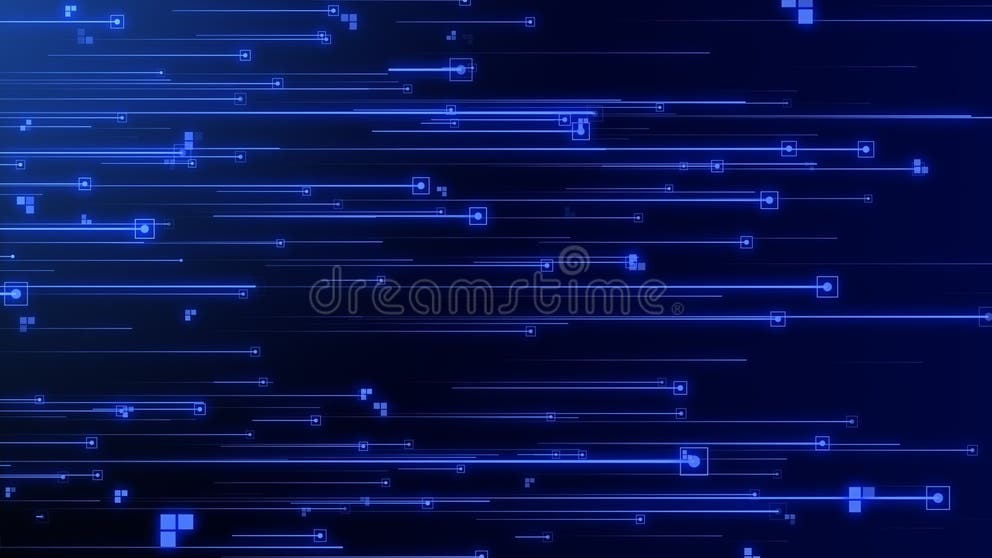 Big Data Flow Data Analysis Cloud Computing with Binary Code Stock Illustration - Illustration ...