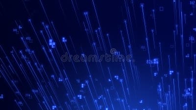 Big Data Flow Data Analysis Cloud Computing with Binary Code Stock Illustration - Illustration ...