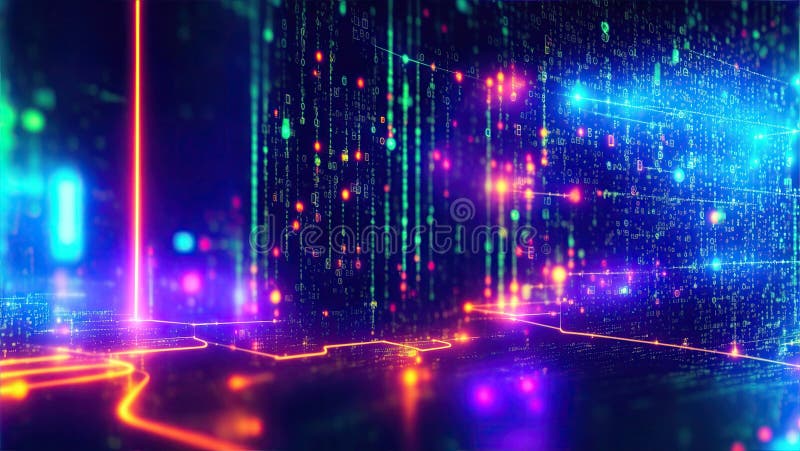 Big Data Flow in Cyber Blockchain Fields with Technology Concepts Stock ...