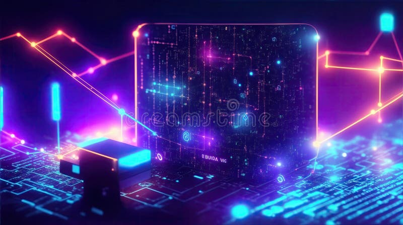 Big Data Flow in Cyber Blockchain Fields with Technology Concepts Stock ...