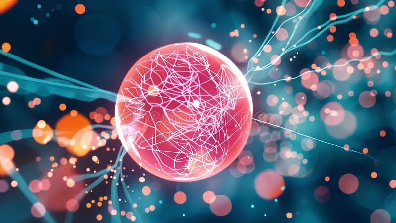 Big Data Flowing Inside Glass Sphere Creating Complex Network of ...