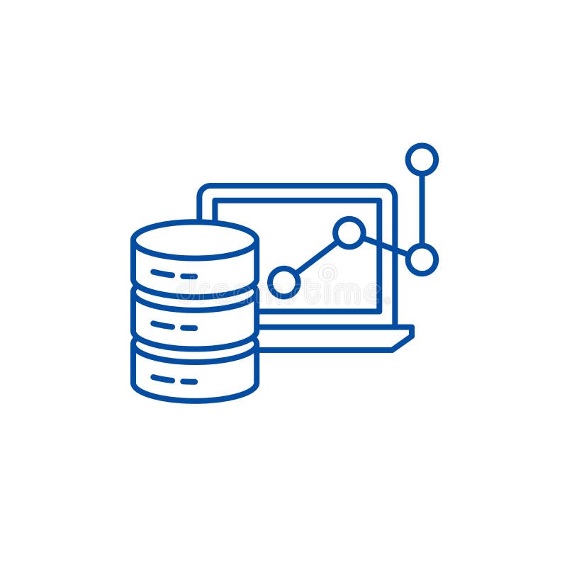 Big Data Framework Line Icon Concept. Big Data Framework Flat Vector ...