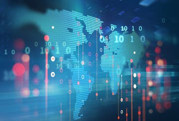 Big Data Futuristic Visualization Abstract Illustration Stock ...