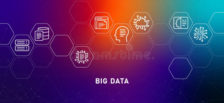 Big Data Gradient Header Modern Technology System Database Server Development Storage Management ...