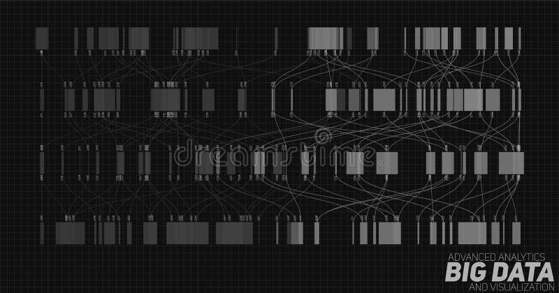 Big Data Grayscale Visualization. Futuristic Infographic. Information ...