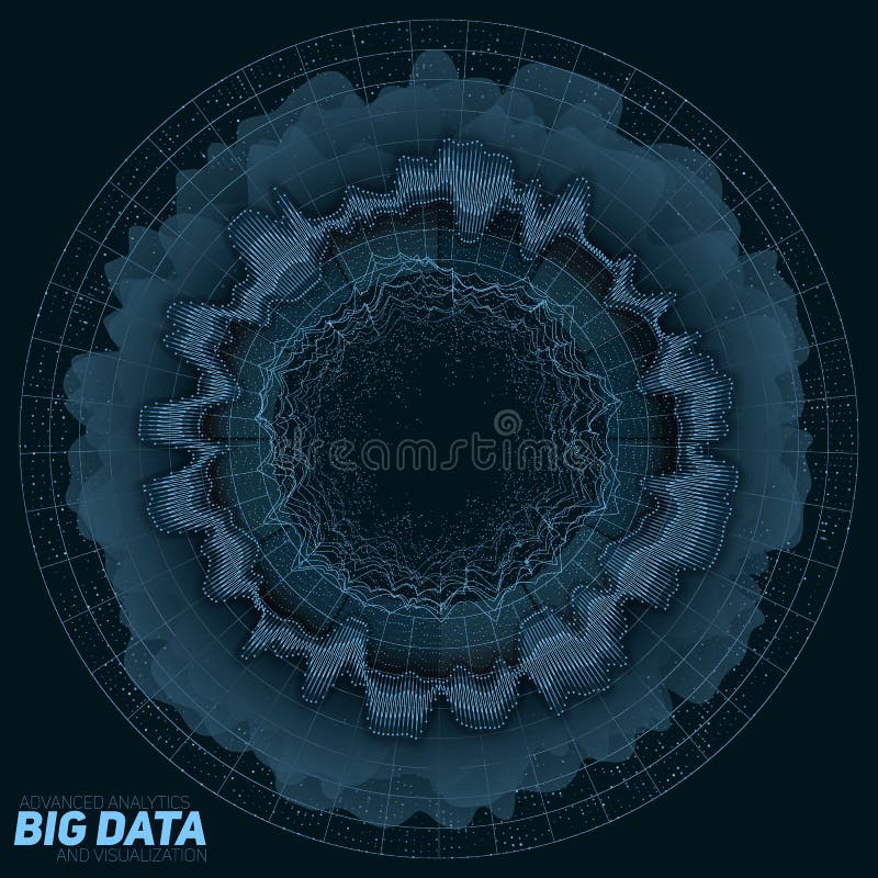 Big Data Green Visualization. Futuristic Infographic. Information ...