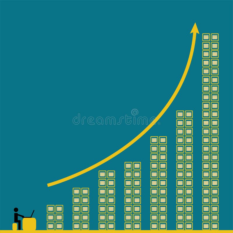 Big data growth rate stock vector. Illustration of communication - 46134502