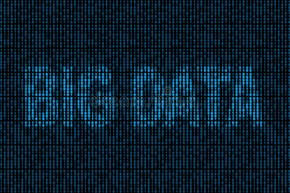 Big Data Hidden in Binary Code Stock Illustration - Illustration of ...