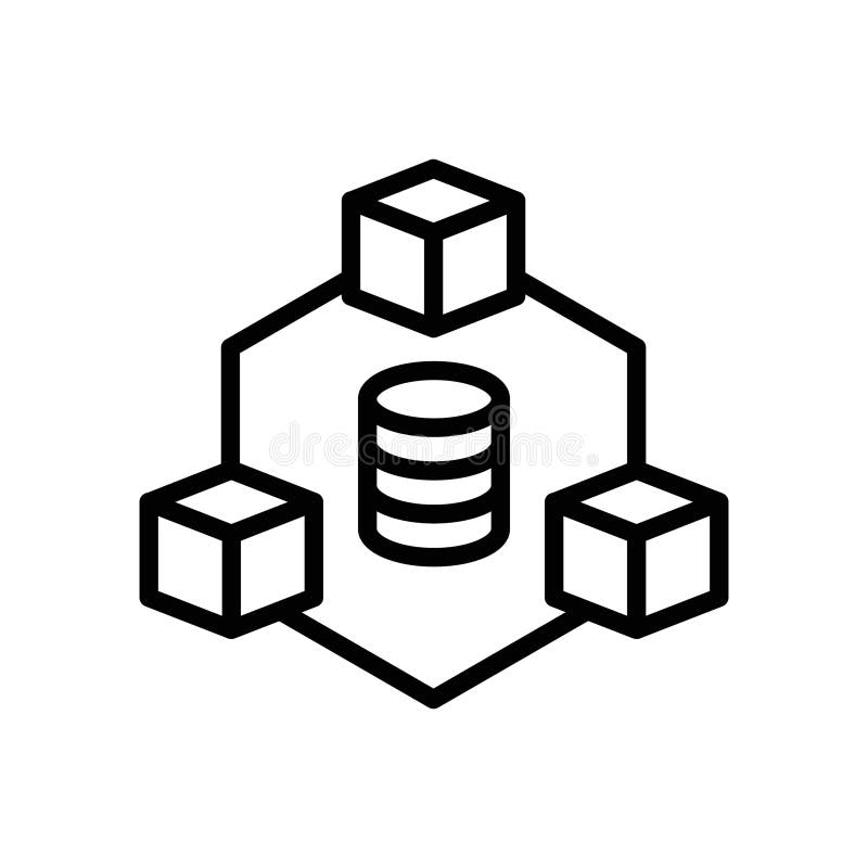 Big Data Icon Outline Set Collection or Pack Stock Vector ...